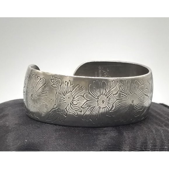 Leonard Silver | Jewelry | Vintage Leonard Pewter Daisy Cuff Bracelet ...